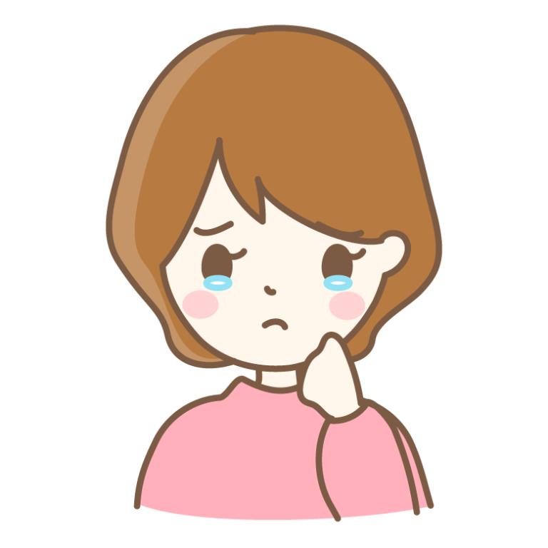 悲しい表情・泣いている女性のイラスト 無料のフリー素材 イラストエイト
