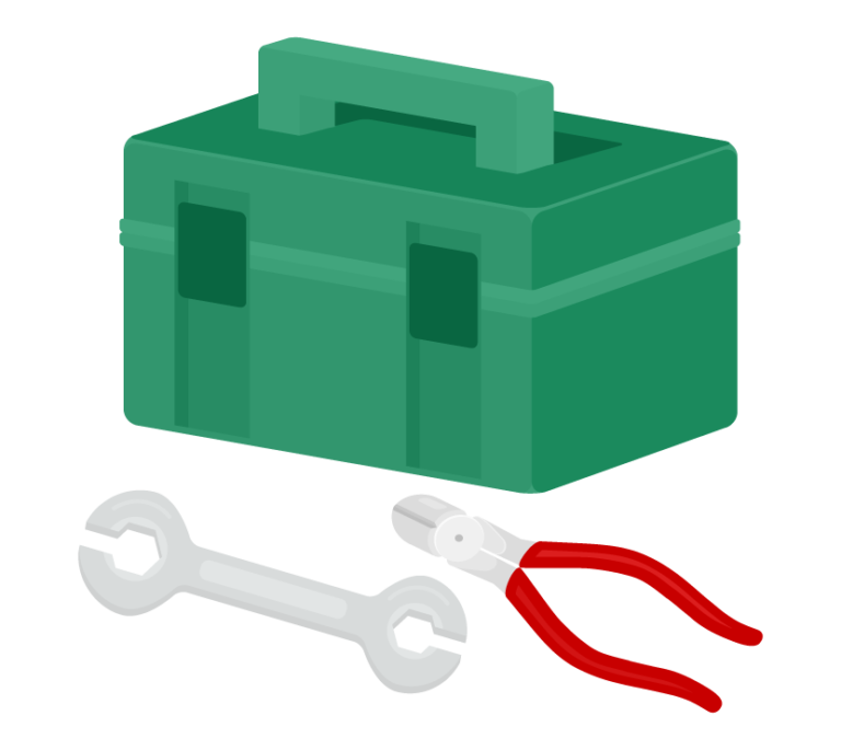 工具箱とニッパーなどのイラスト | 無料のフリー素材 イラストエイト