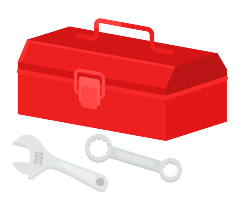 工具箱とスパナなどのイラスト | 無料のフリー素材 イラストエイト