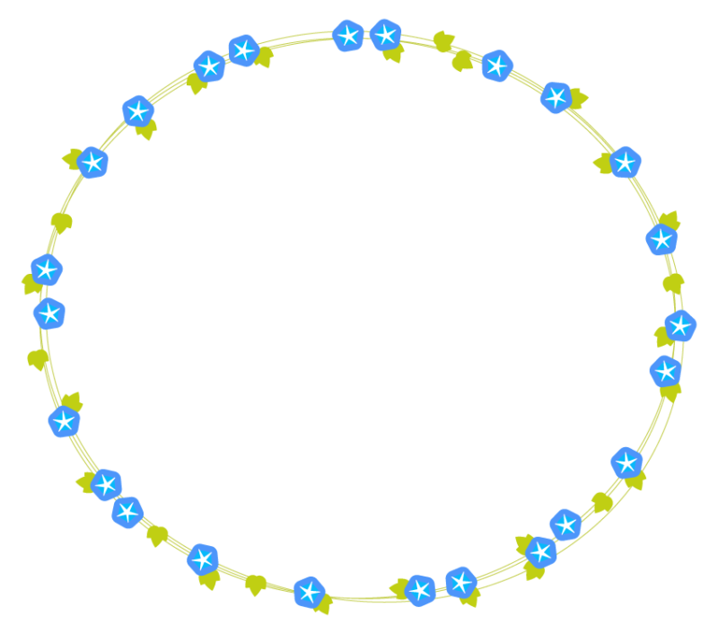 朝顔のサークル状のフレーム・飾り枠のイラスト | 無料のフリー素材 イラストエイト