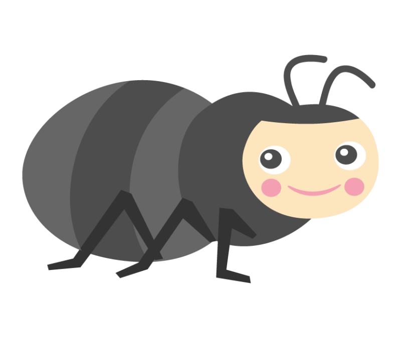 かわいい蟻さんのイラスト 無料のフリー素材 イラストエイト 7328