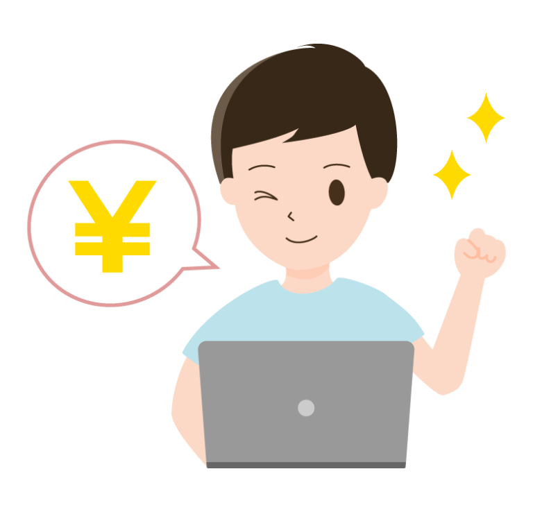 PCで副業のイラスト | 無料のフリー素材 イラストエイト