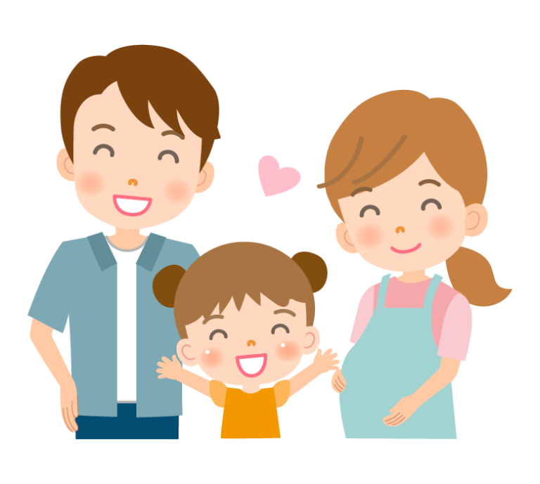 かわいい女の子と夫婦の家族イラスト 無料のフリー素材 イラストエイト