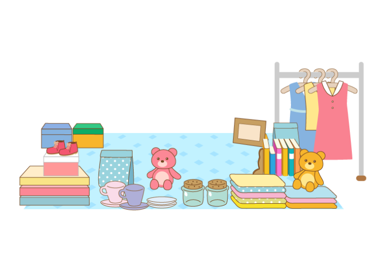 フリーマーケットのお店のイラスト | 無料のフリー素材 イラストエイト