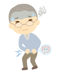 便秘／下痢／年配男性のイラスト | 無料のフリー素材 イラストエイト