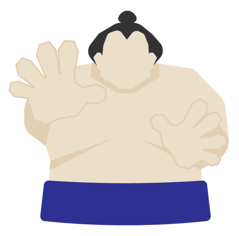 張り手をする力士／お相撲さんのイラスト | 無料のフリー素材 イラストエイト