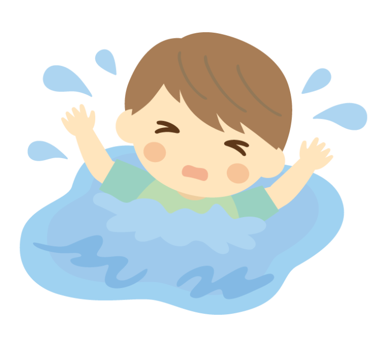 川で溺れている男の子のイラスト 無料のフリー素材 イラストエイト
