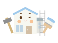 リフォーム／建て替えのお家のキャラクターのイラスト | 無料のフリー素材 イラストエイト
